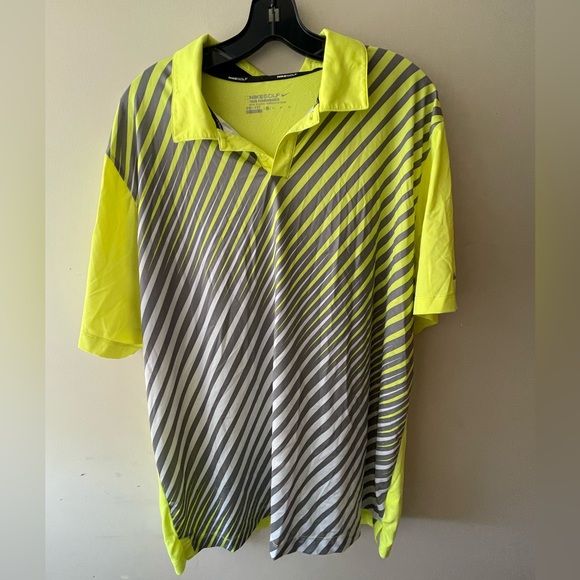 Nike | Shirts | Neon Nike Xl Mens Dri Fit Golf Shirt | Poshmark